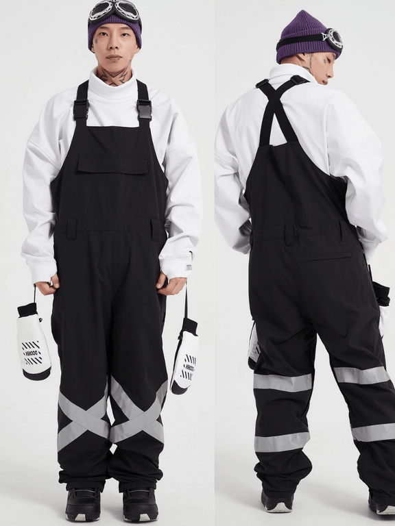 Doorek Mens Ski Bibs | Reflective Ski Pants | Snowears